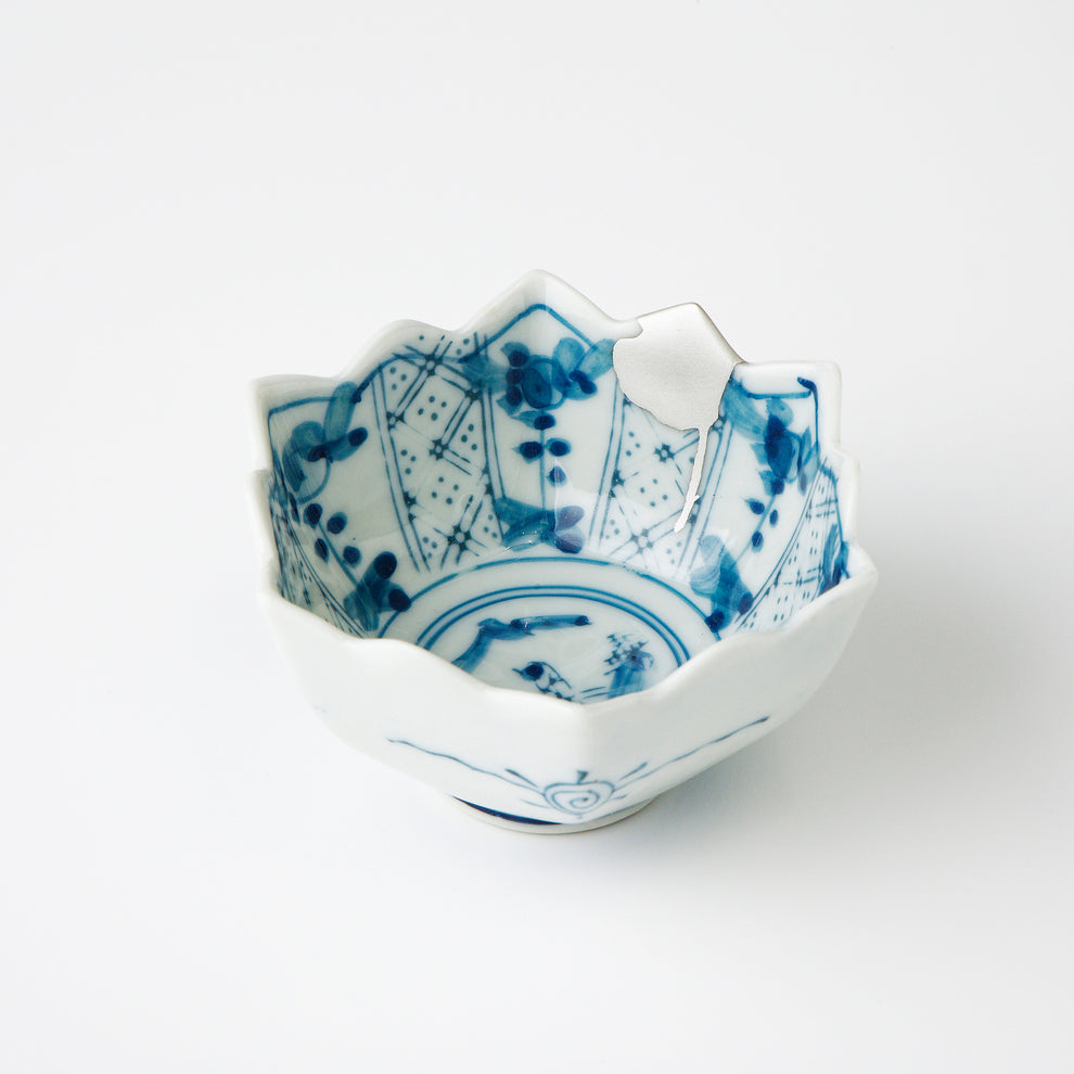 KINTSUGI Small Bowl with Silver Stars | Japanese Traditional Method ...