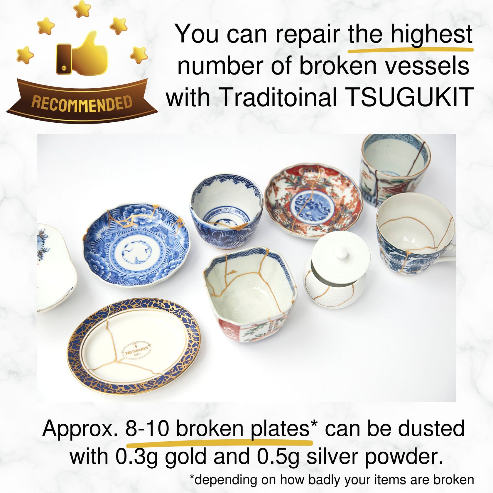 Traditional Kintsugi Kit | Gold and Silver | Tsugu Tsugu – Traditional ...